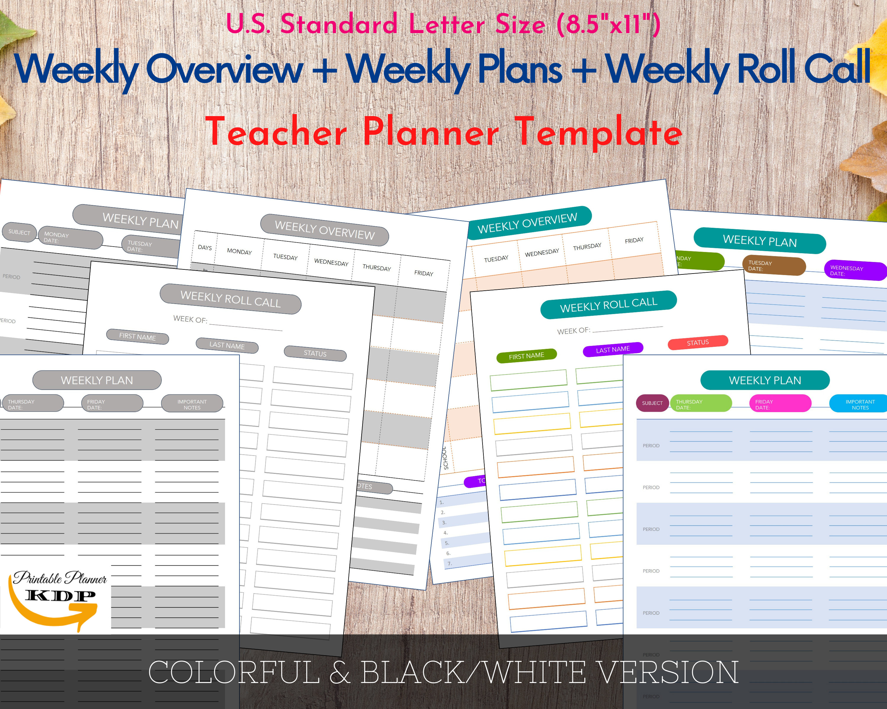 Printable Ultimate Teacher Lesson Planner Template, Printable Planner ...