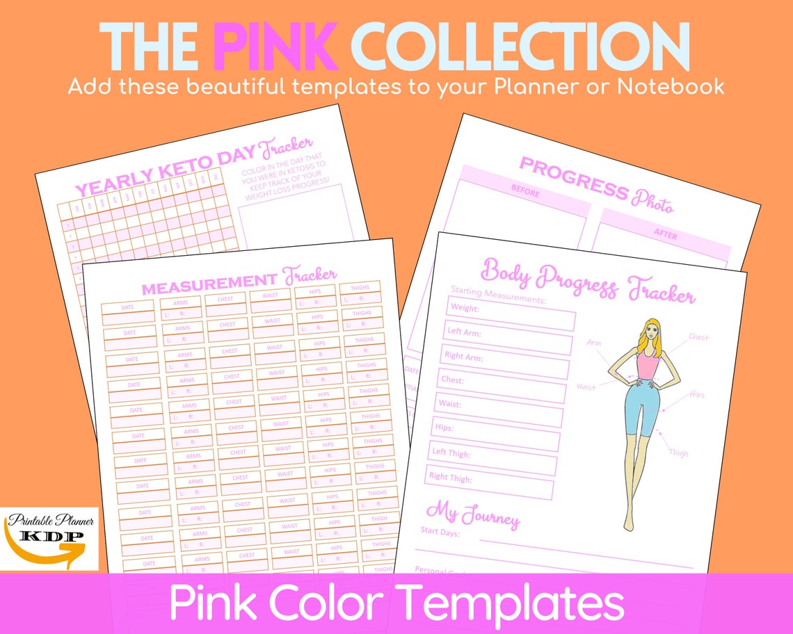 Body Progress Tracker Printable Template, Body Measurement Chart ...