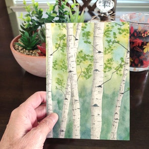 Grove of Aspen Trees Watercolor PRINT, Tree Lover, Gift for Couple ...