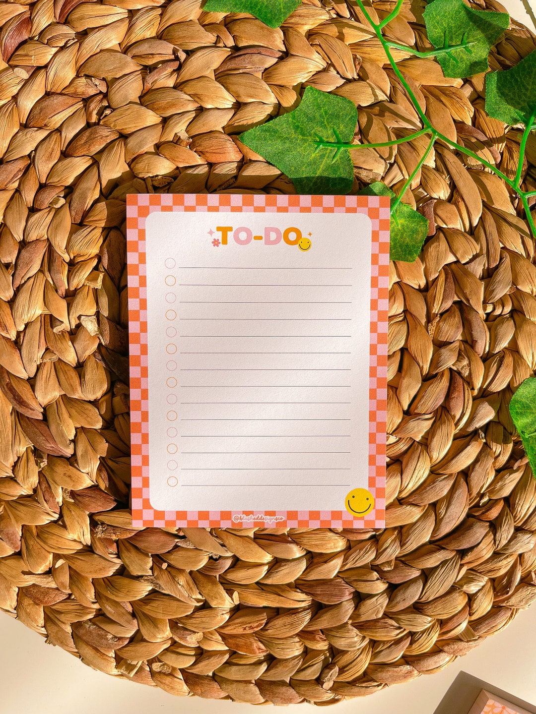 To-do List Notepad, Checkered Note Pad, 50 Pages, To-do List, Note Pad ...