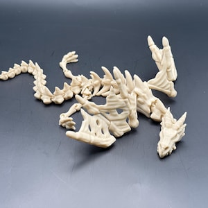 Skeletal Dragon – 3D Printed Articulated Fantasy Dragon Toy / Decor ...