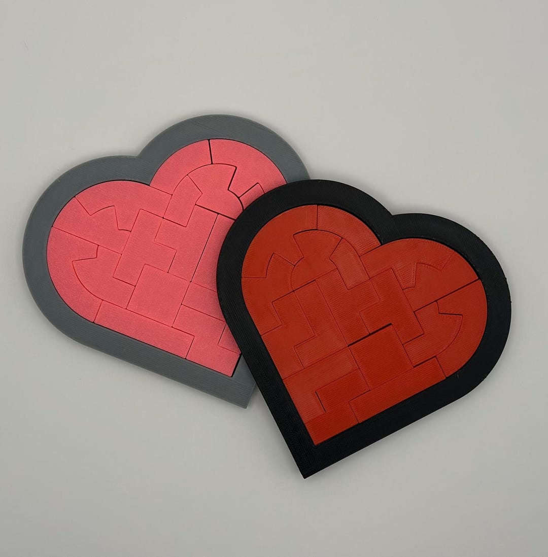 Heart Puzzle With Answer - Etsy
