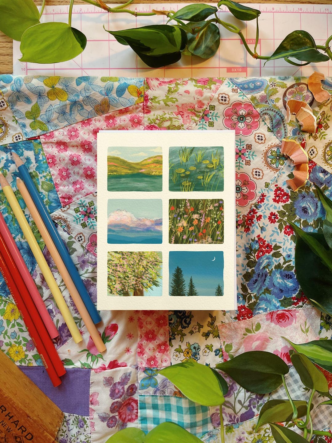 Spring Into Summer | Illustrated Greeting Card | A2 - Etsy