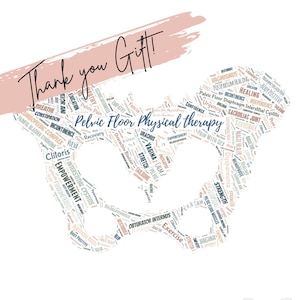 Pelvic Floor Physical Therapy Pelvis Word Cloud | Thank You Gift Art ...