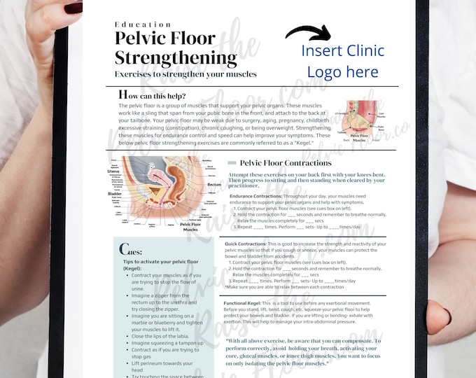DIGITAL DOWNLOAD* Pelvic Floor Strength Exercise Patient Education ...