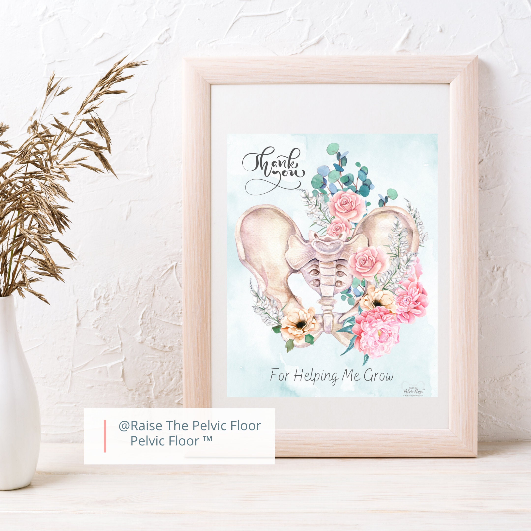 Thank You Gift | Pelvis Peony/eucalyptus | Printed Art - Etsy