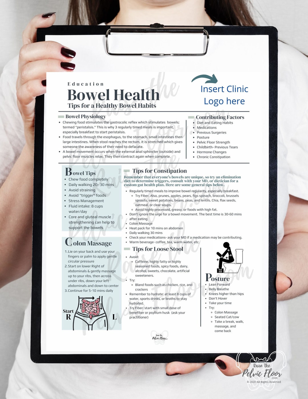 DIGITAL DOWNLOAD* Bowel Health Patient Education Handout | 8.5 X11 ...