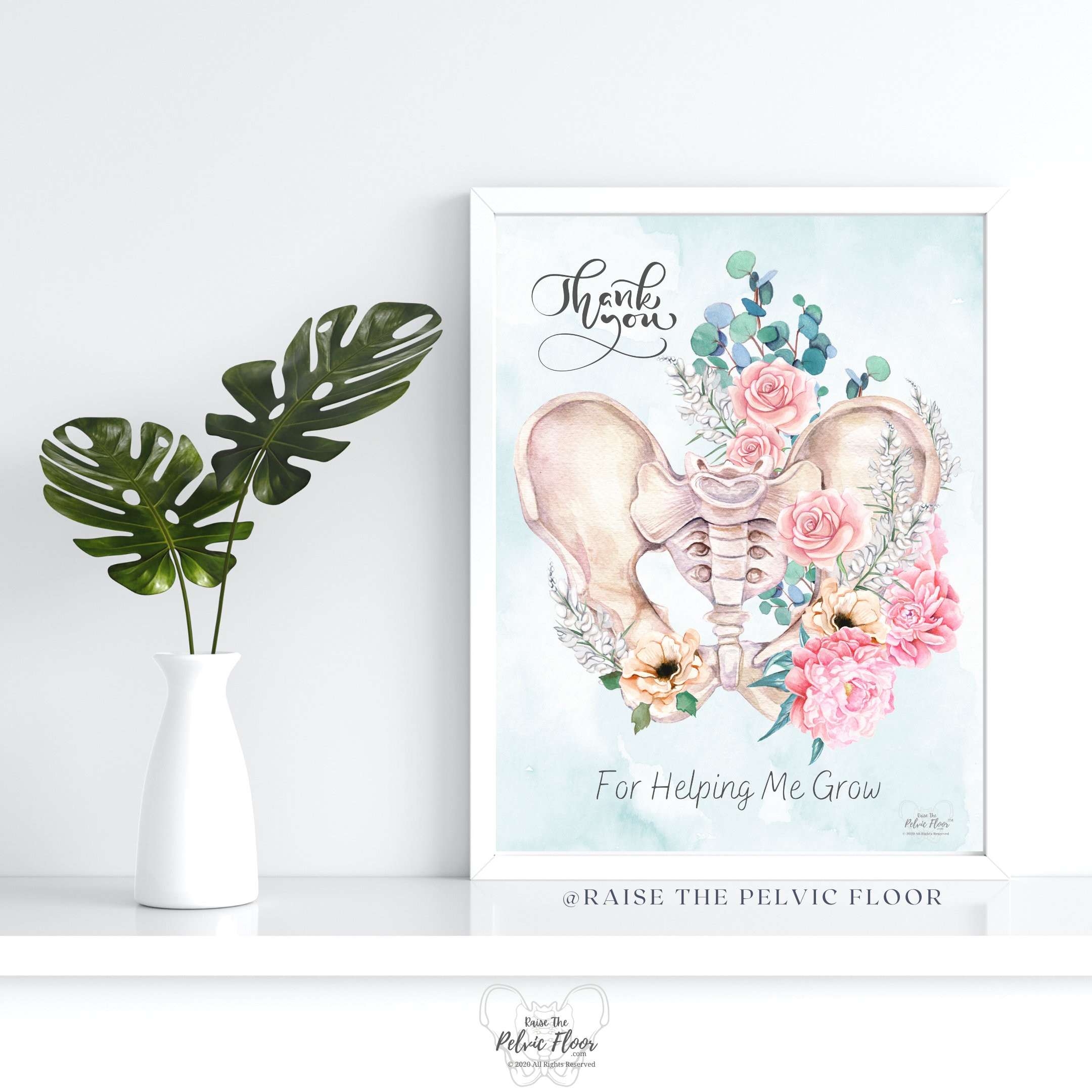 Thank You Gift | Pelvis Peony/eucalyptus | Printed Art - Etsy