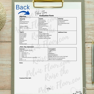 Pelvic Floor Evaluation Form Template | * DIGITAL DOWNLOAD*| Subjective ...