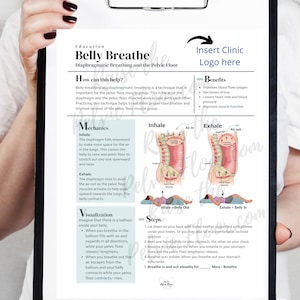 DIGITAL DOWNLOAD* Belly Breathing Steps Patient Education Handout ...