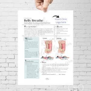 DIGITAL DOWNLOAD* Belly Breathing Steps Patient Education Handout ...