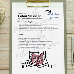 DIGITAL Download*colon Massage Mobilization, Abdominal Stool Massage ...