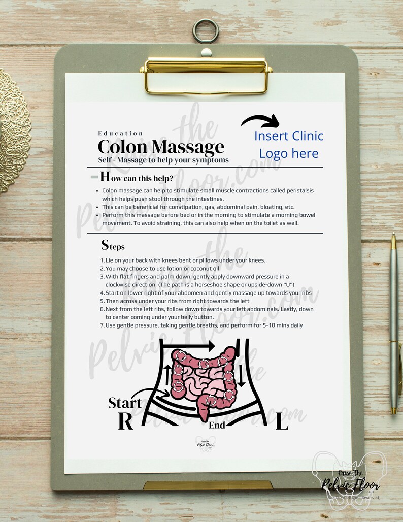 DIGITAL Download*colon Massage Mobilization, Abdominal Stool Massage ...