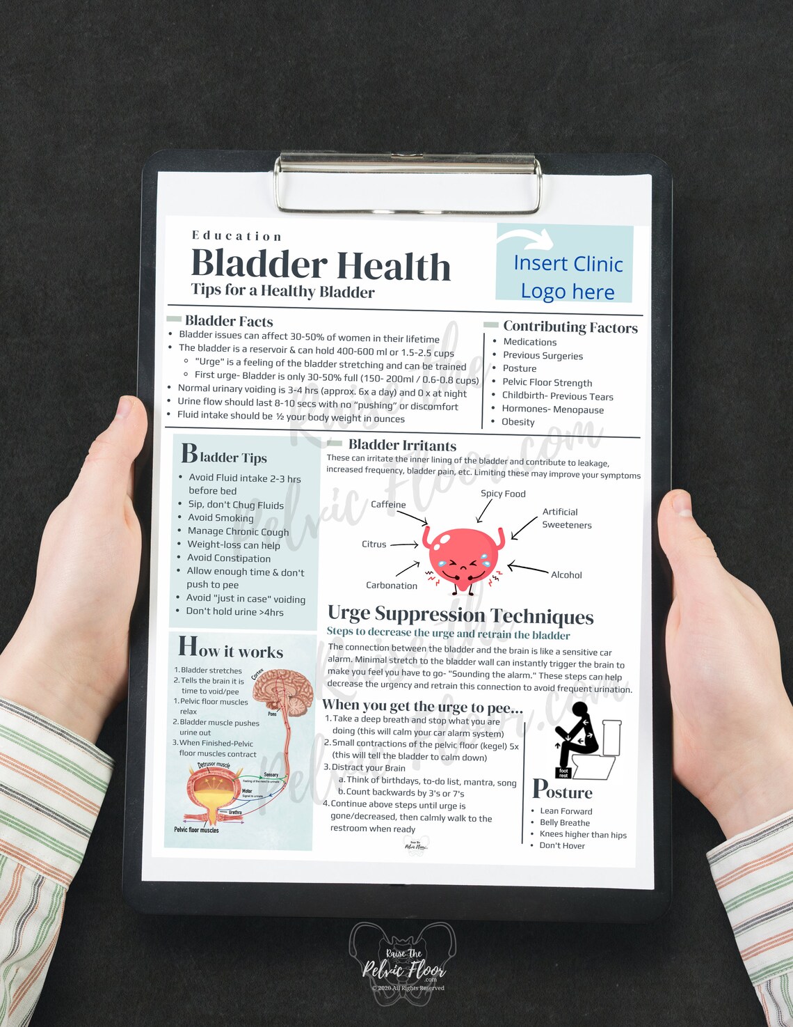 DIGITAL DOWNLOAD* Bladder Health Patient Education Handout | Bladder ...