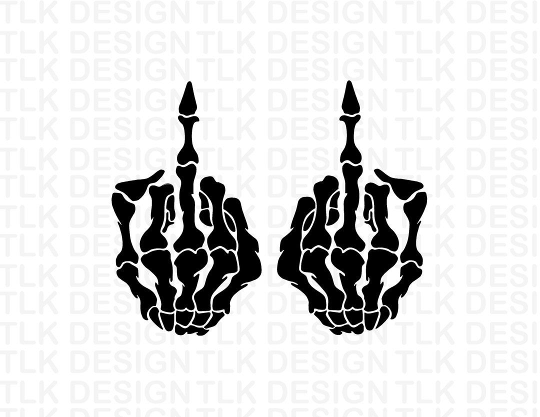 Skelett Mittelfinger Hände Svg Png - Etsy Österreich