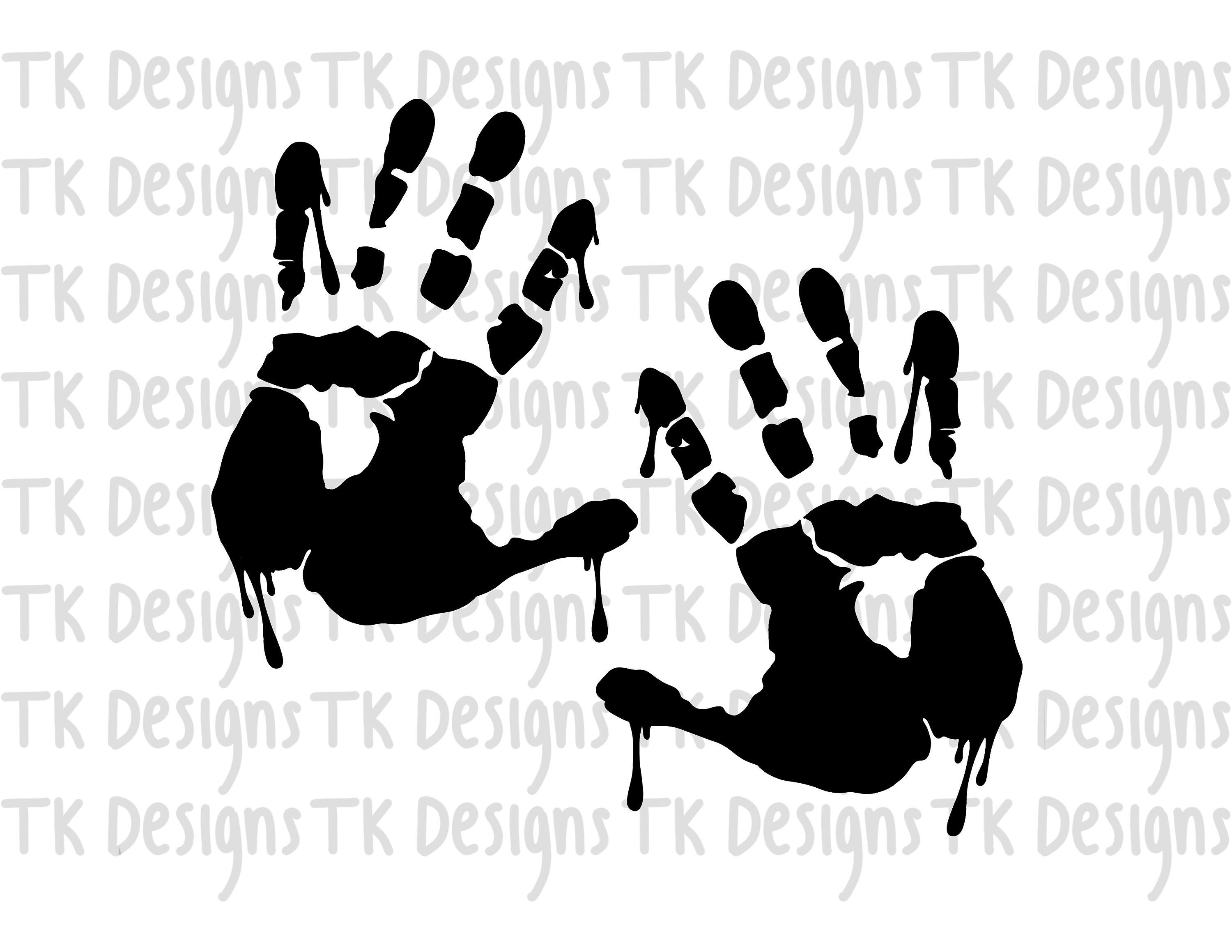 Bloody Hand Svg | Etsy