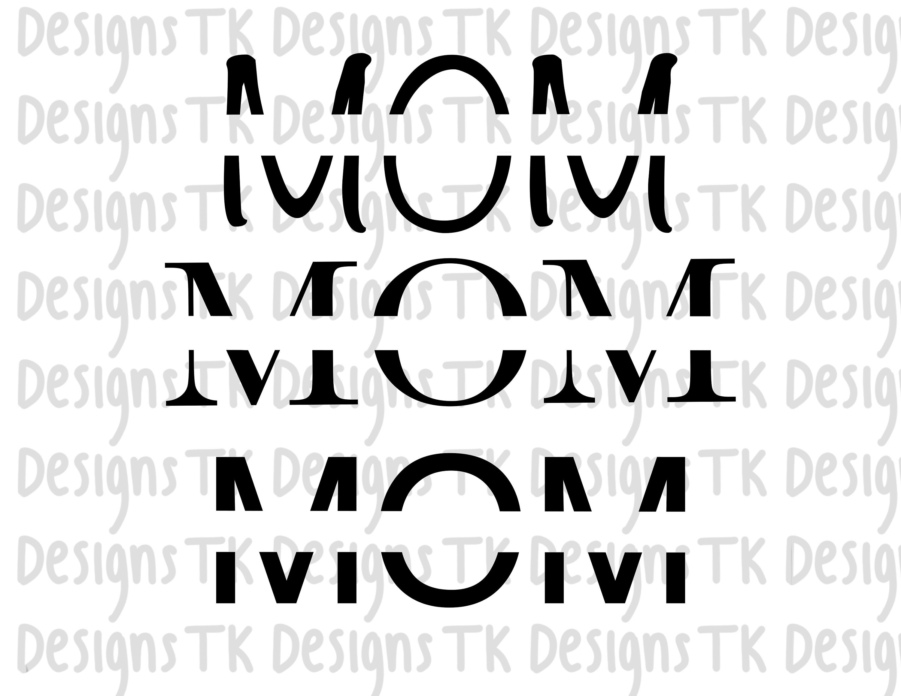 Mom Split Monogram- Monogram Svg Png - Etsy UK
