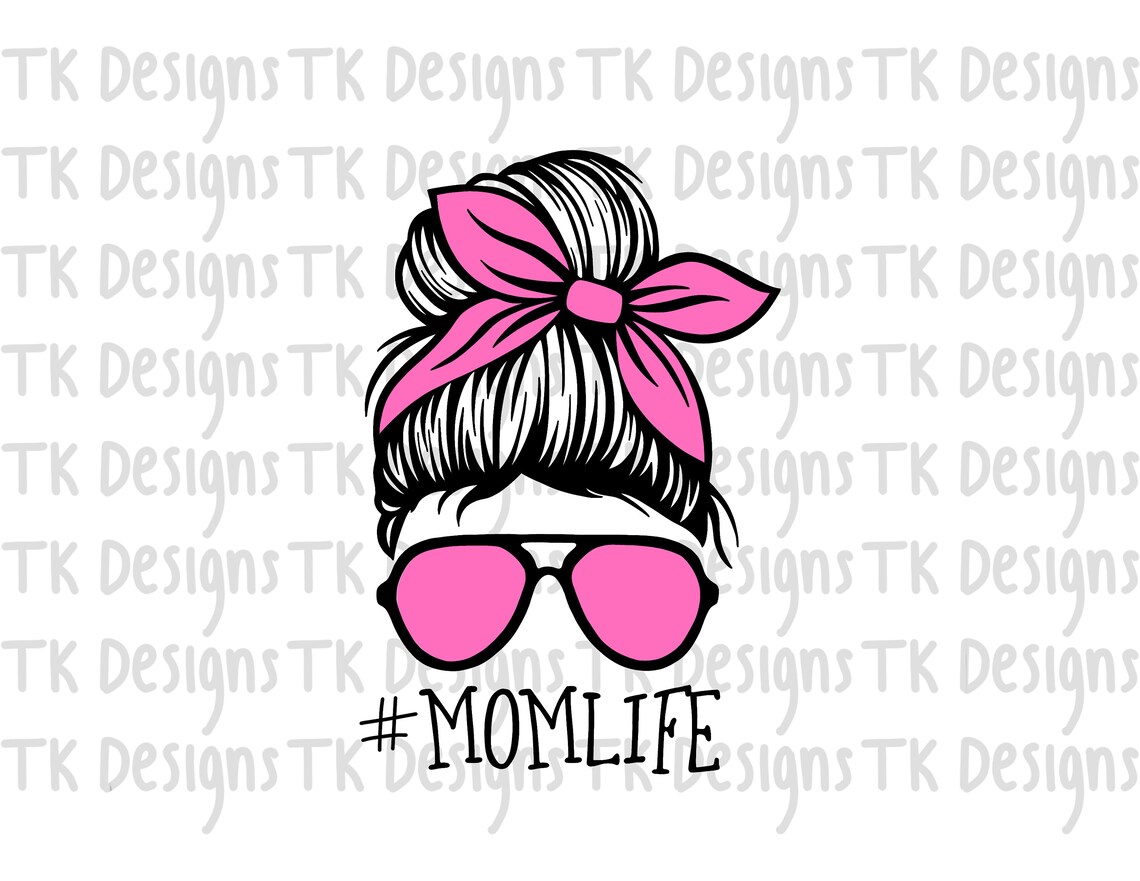 Mom Life Svg- Mom Bun - Etsy