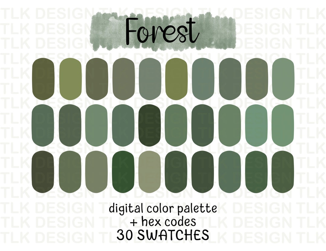Forest Digital Color Palette Procreate - Etsy