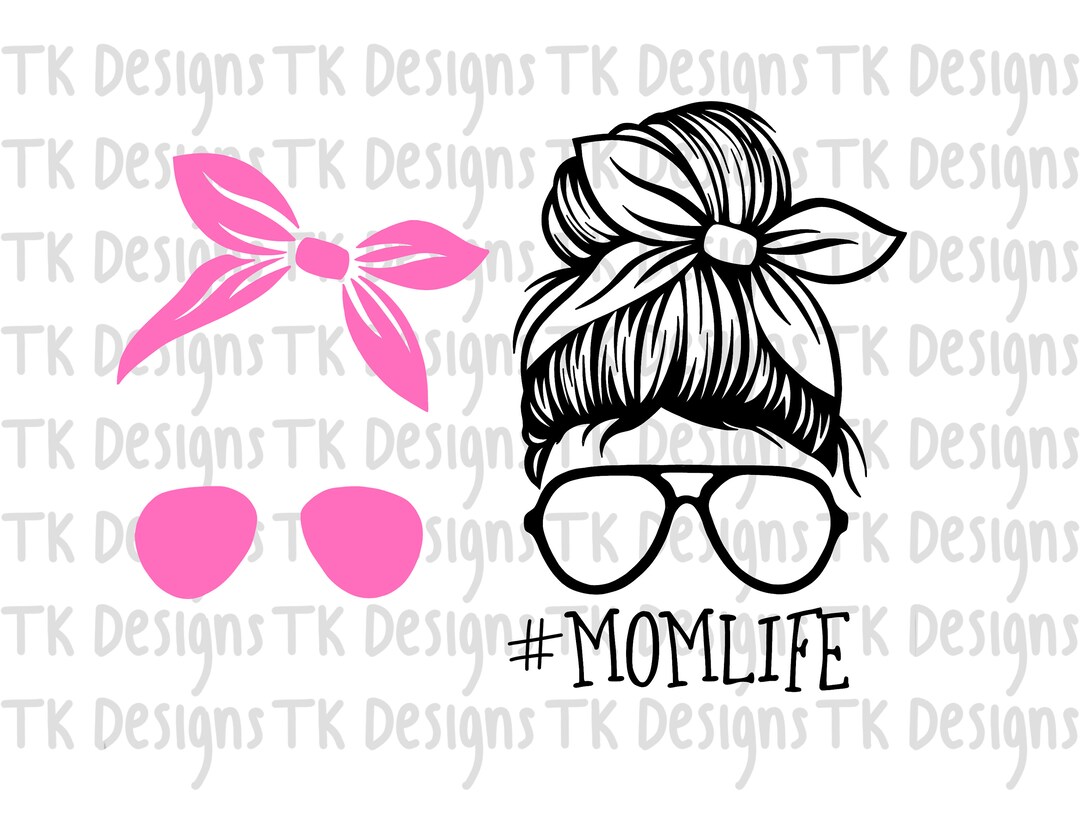 Mom Life Svg- Mom Bun - Etsy