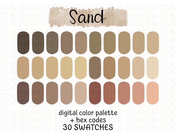 Sand Digital Color Palette Procreate | Etsy