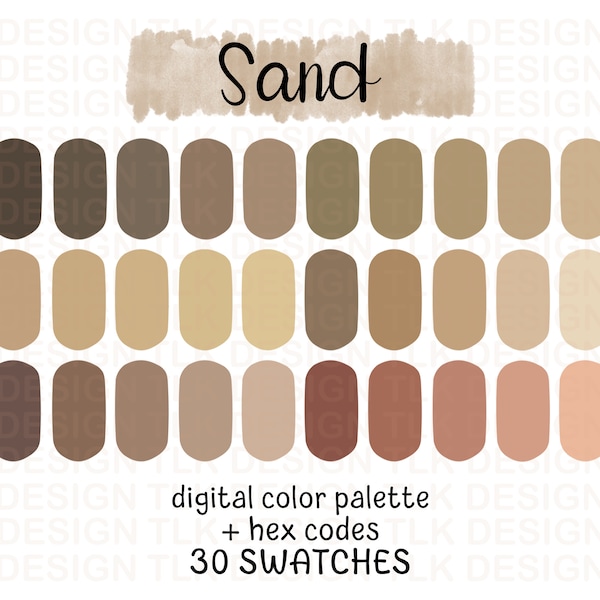 Sand Color Palette - Etsy