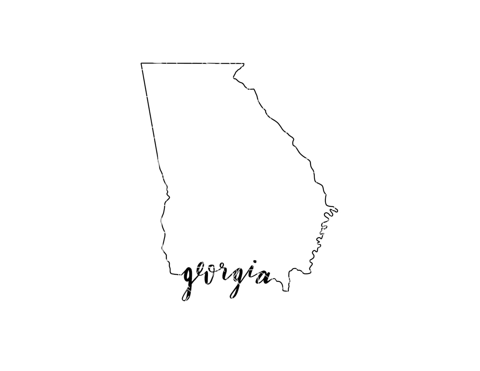 Georgia State Outline Svg | Etsy