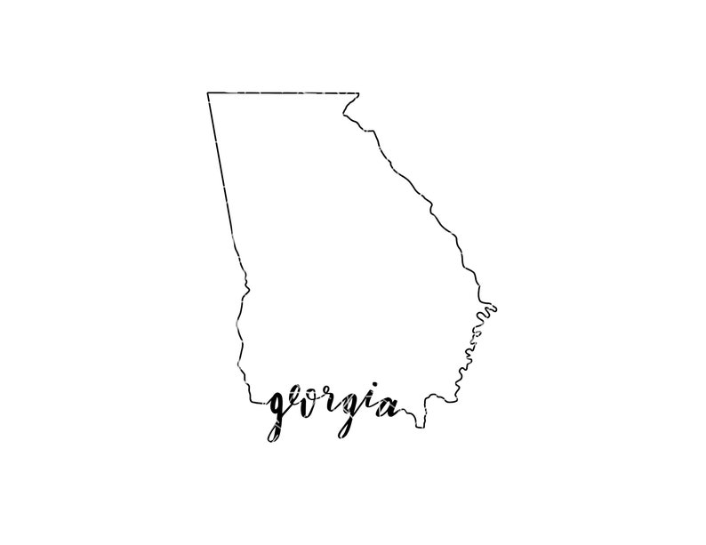 Georgia State Outline Svg | Etsy