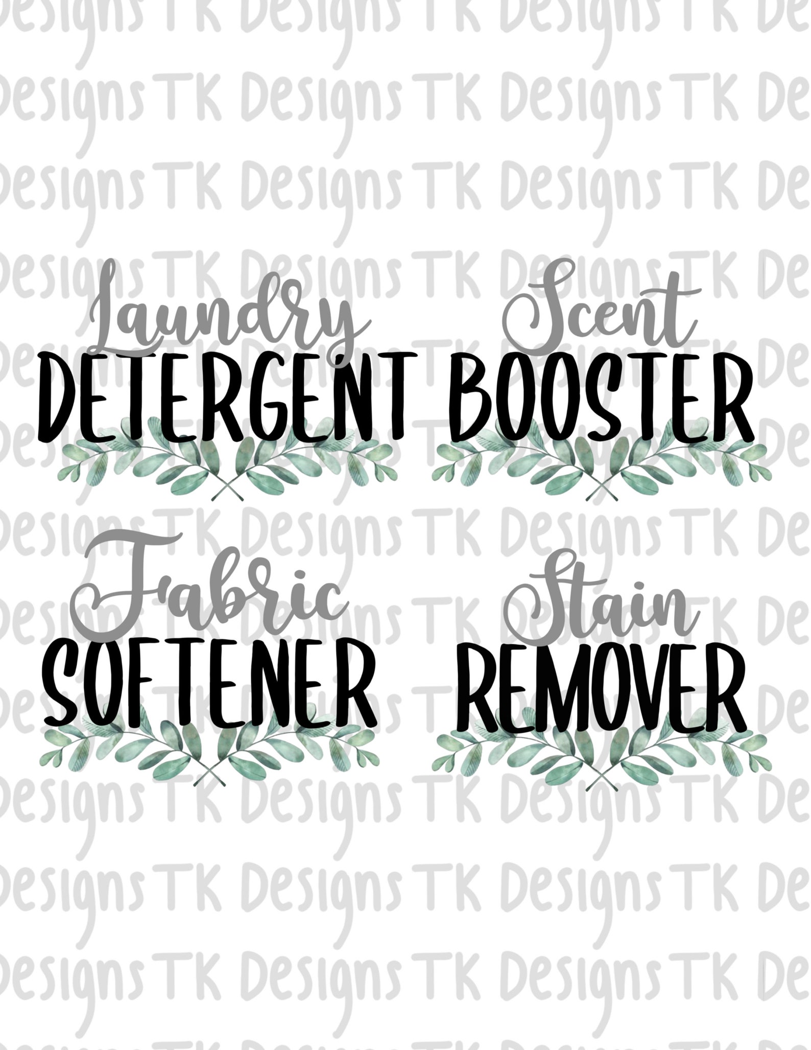 DIY Laundry Container Labels Png - Etsy