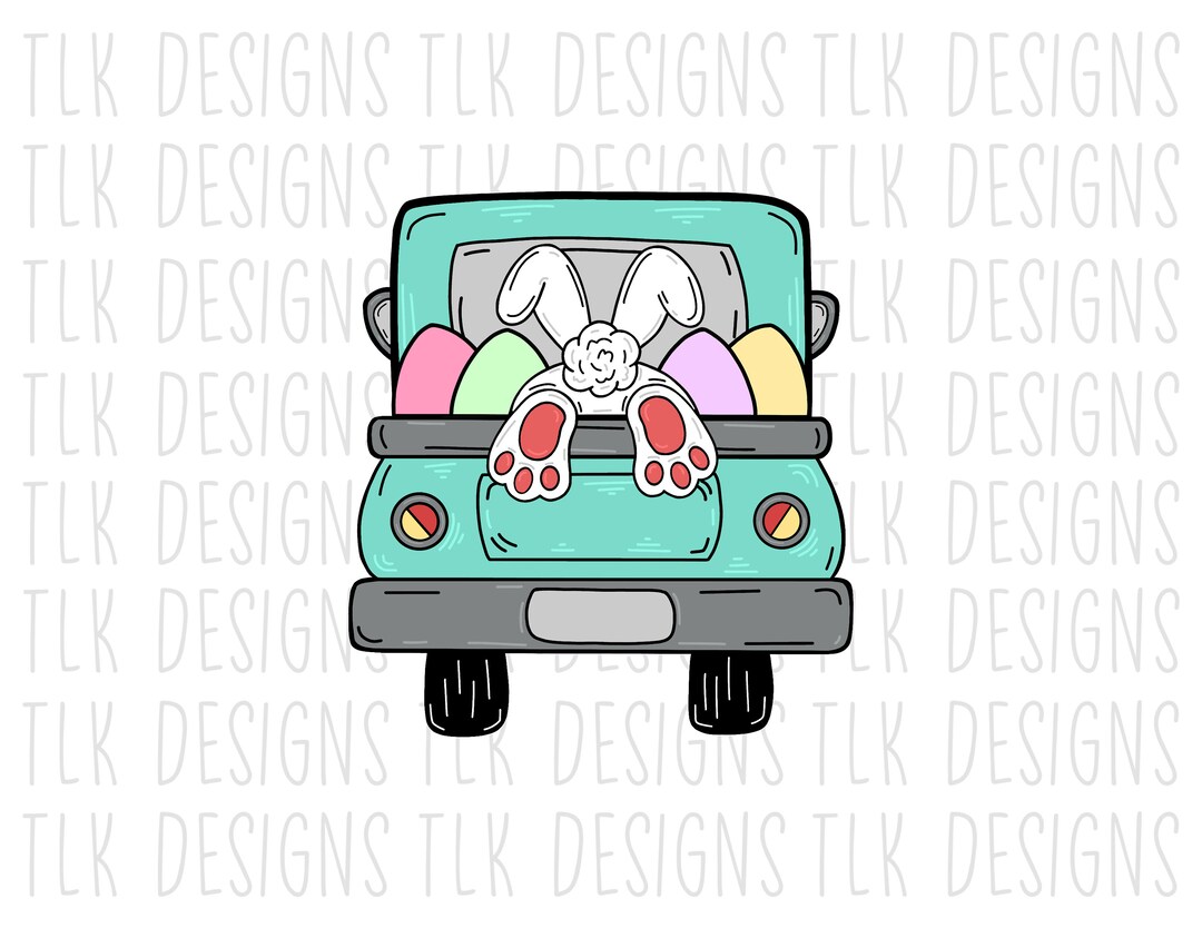 Easter Truck Bunny Egg Svg Png - Etsy