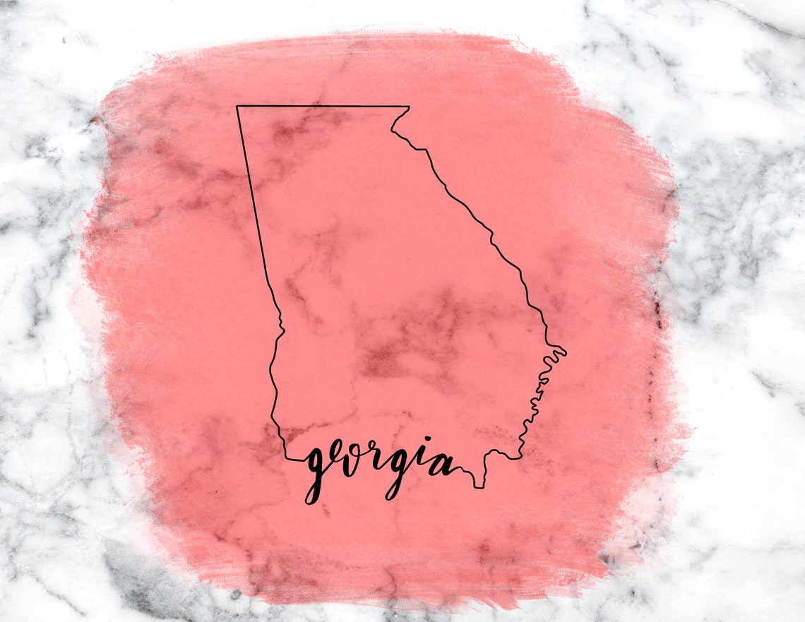 Georgia State Outline Svg - Etsy