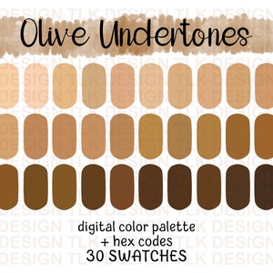 Olive Undertones Skin Digital Color Palette Procreate - Etsy