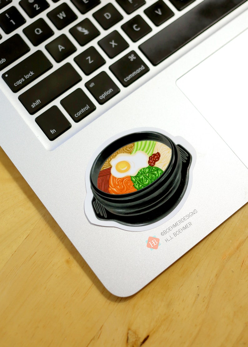 Bibimbap Sticker 비빔밥 한식 Korean Food Sticker Korea - Etsy