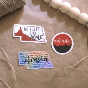 Nebraska Vinyl Sticker Pack | Nebraska Mottos Sticker, Nebraska Skyline ...