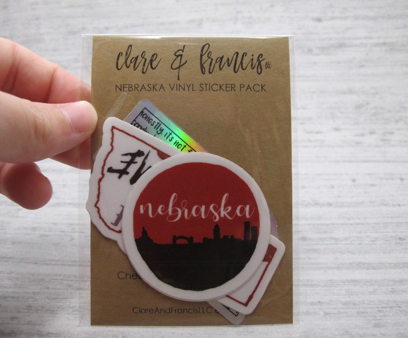 Nebraska Vinyl Sticker Pack Nebraska Mottos Sticker - Etsy