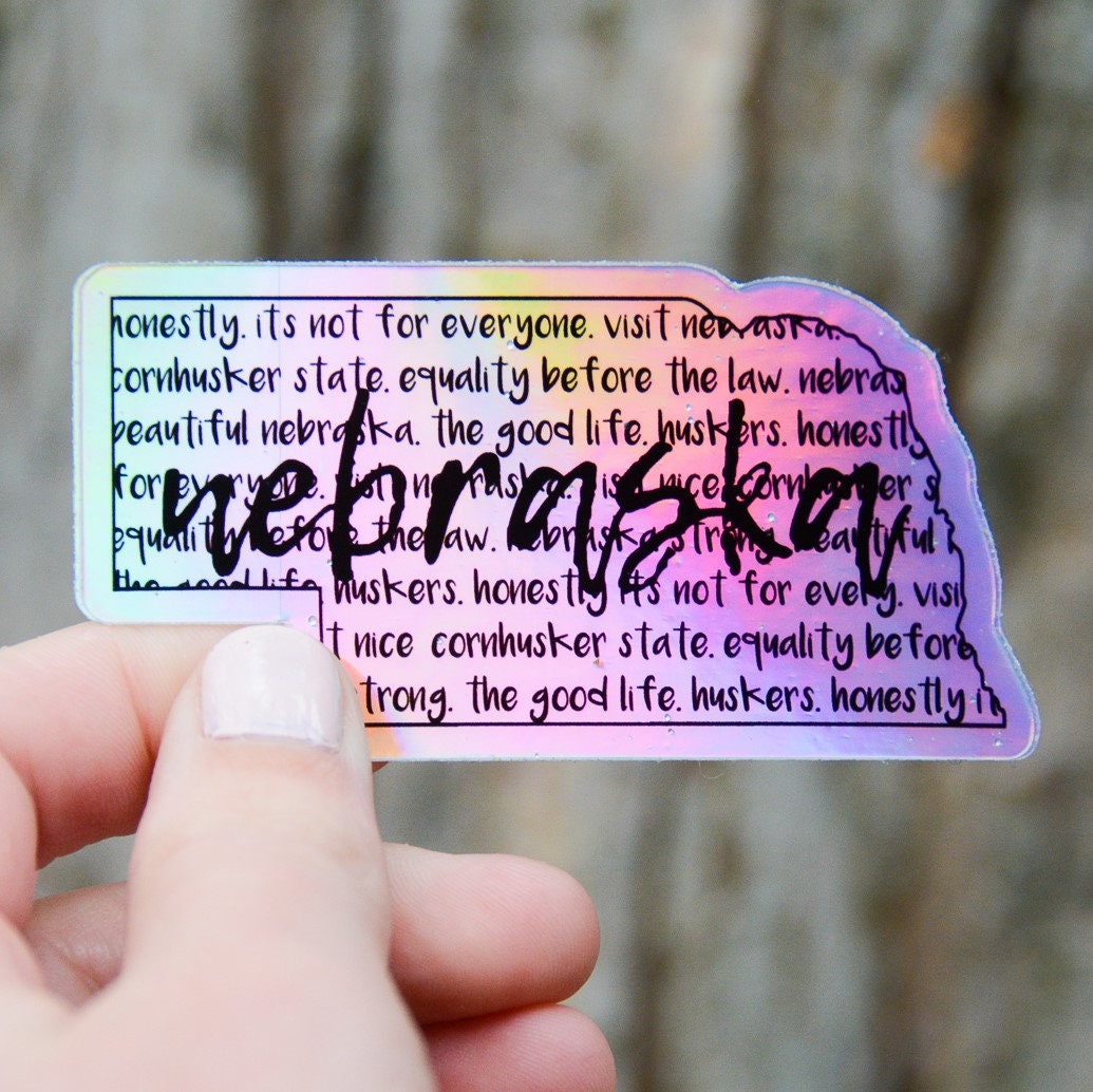 Nebraska Vinyl Sticker Pack | Nebraska Mottos Sticker, Nebraska Skyline ...