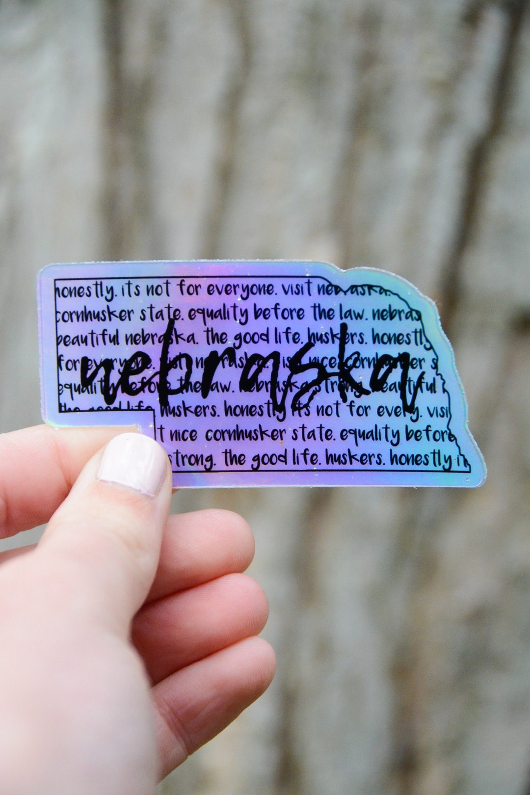 Nebraska Mottos Holographic Sticker | Husker Vinyl Sticker | Cornhusker ...