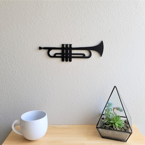 Trumpet Wall Art | Trumpet Silhouette Decor | Musical Wall Art | Cute ...