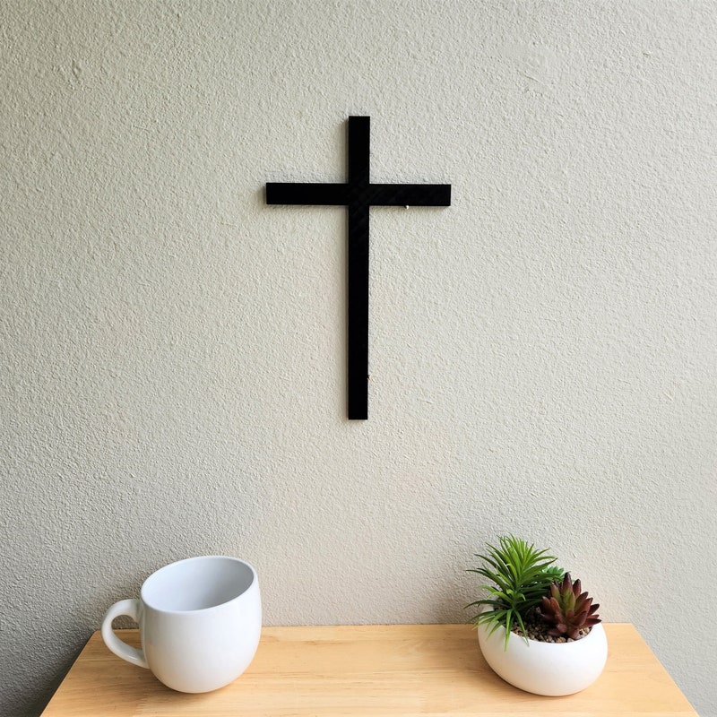 Black Mini Cross Wall Art - Etsy