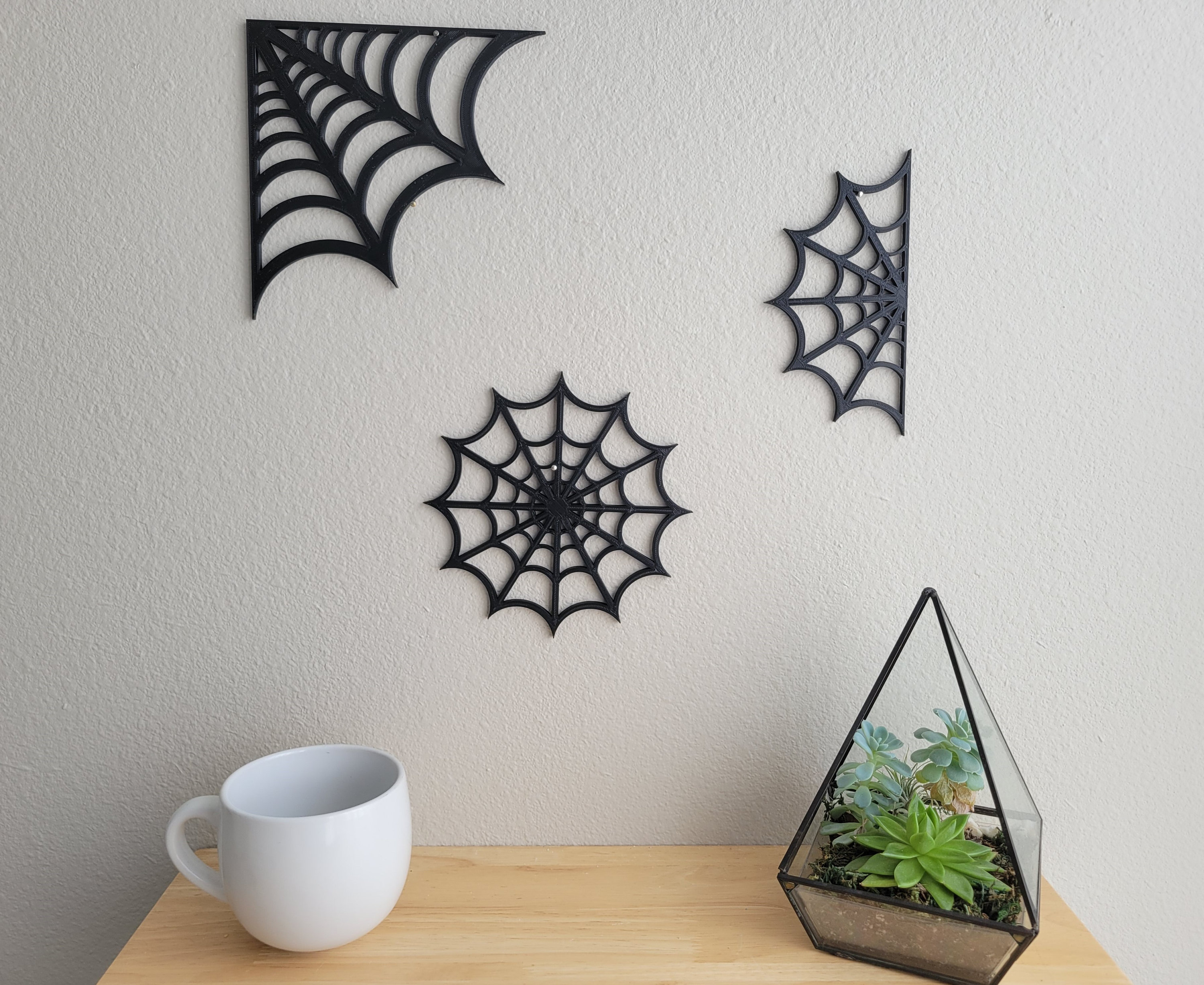 Corner Spider Web Wall Art | Halloween Wall Art | Spider Web Decor ...