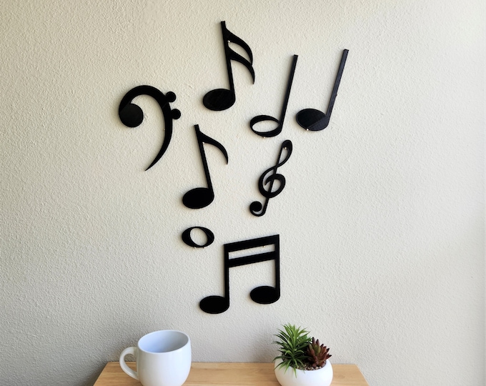 Musical Notes Wall Art Musical Notes Decor Music Notes Music Wall Art ...