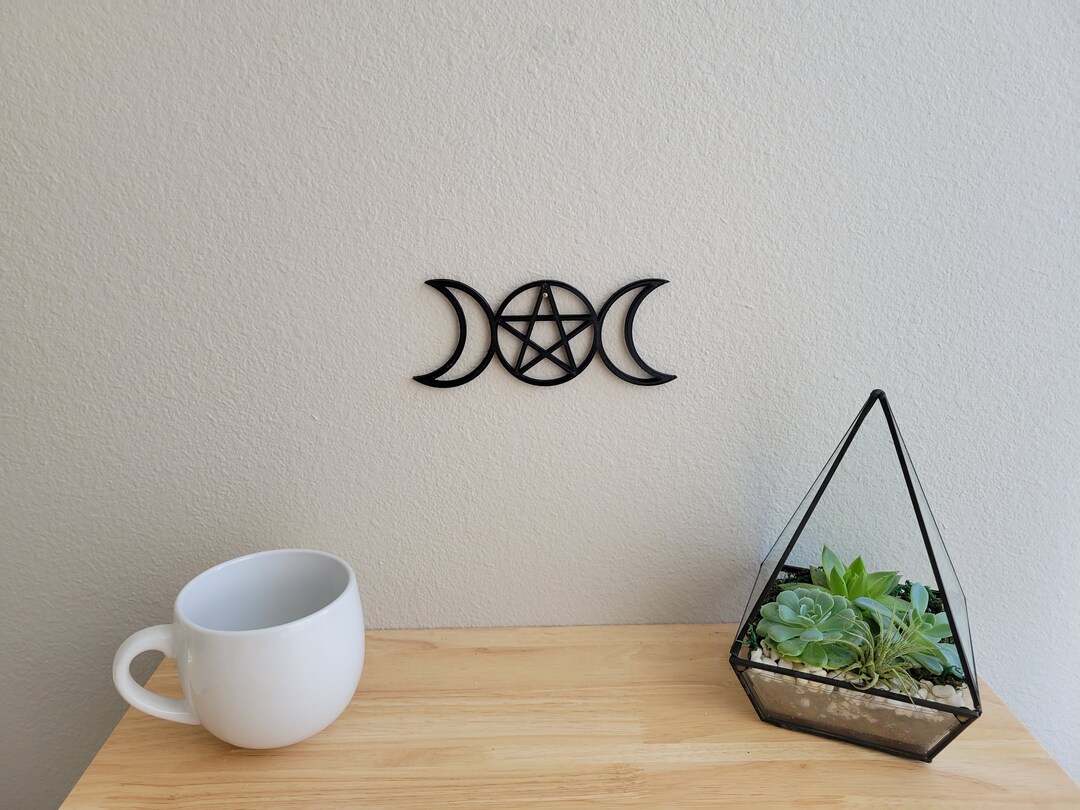 Triple Goddess | Triple Goddess Wall Art | Triple Moon | Pentagram Wall ...