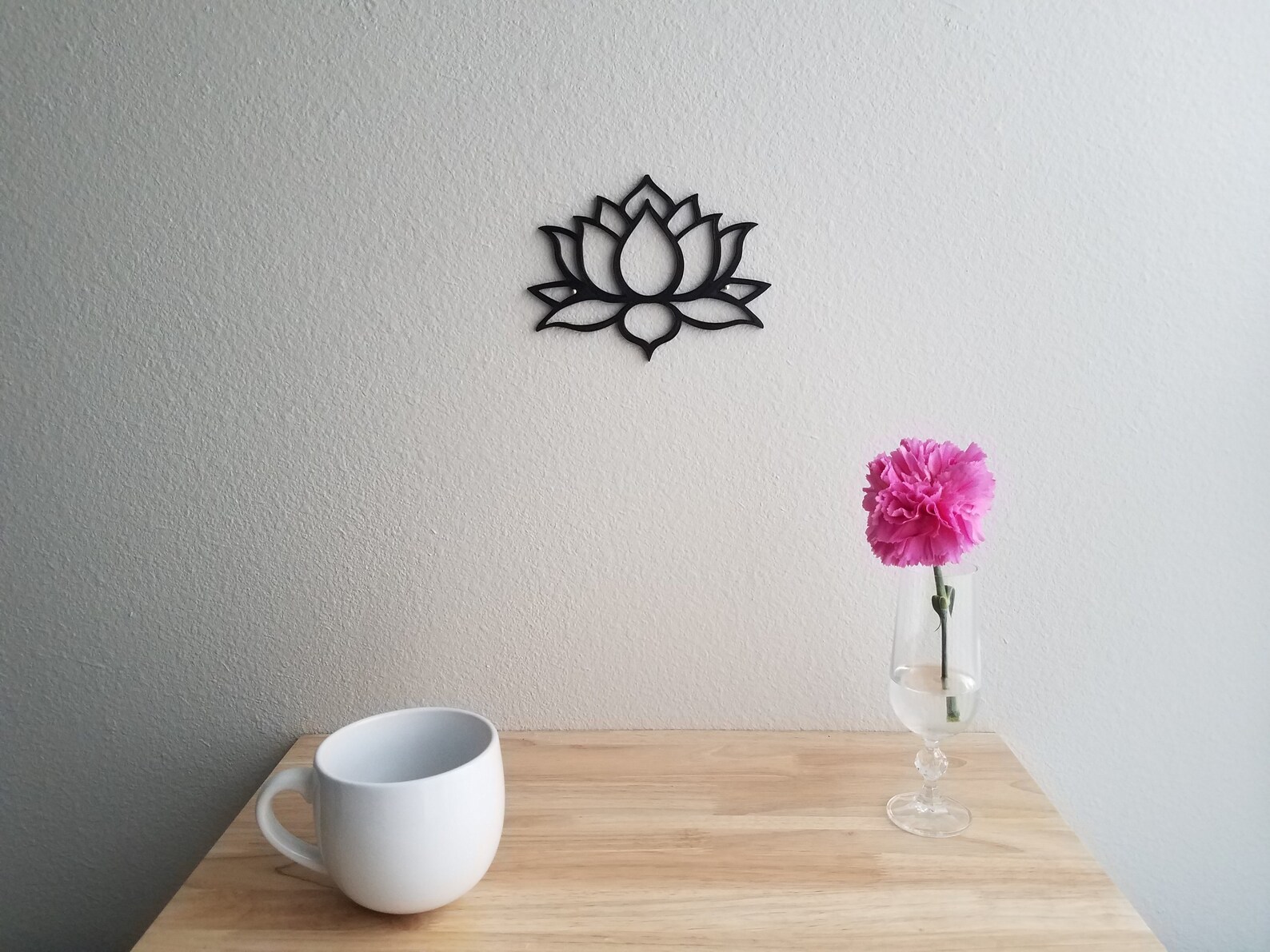 3D Printed Lotus Flower Wall Art | Modern Nature Decor - Etsy