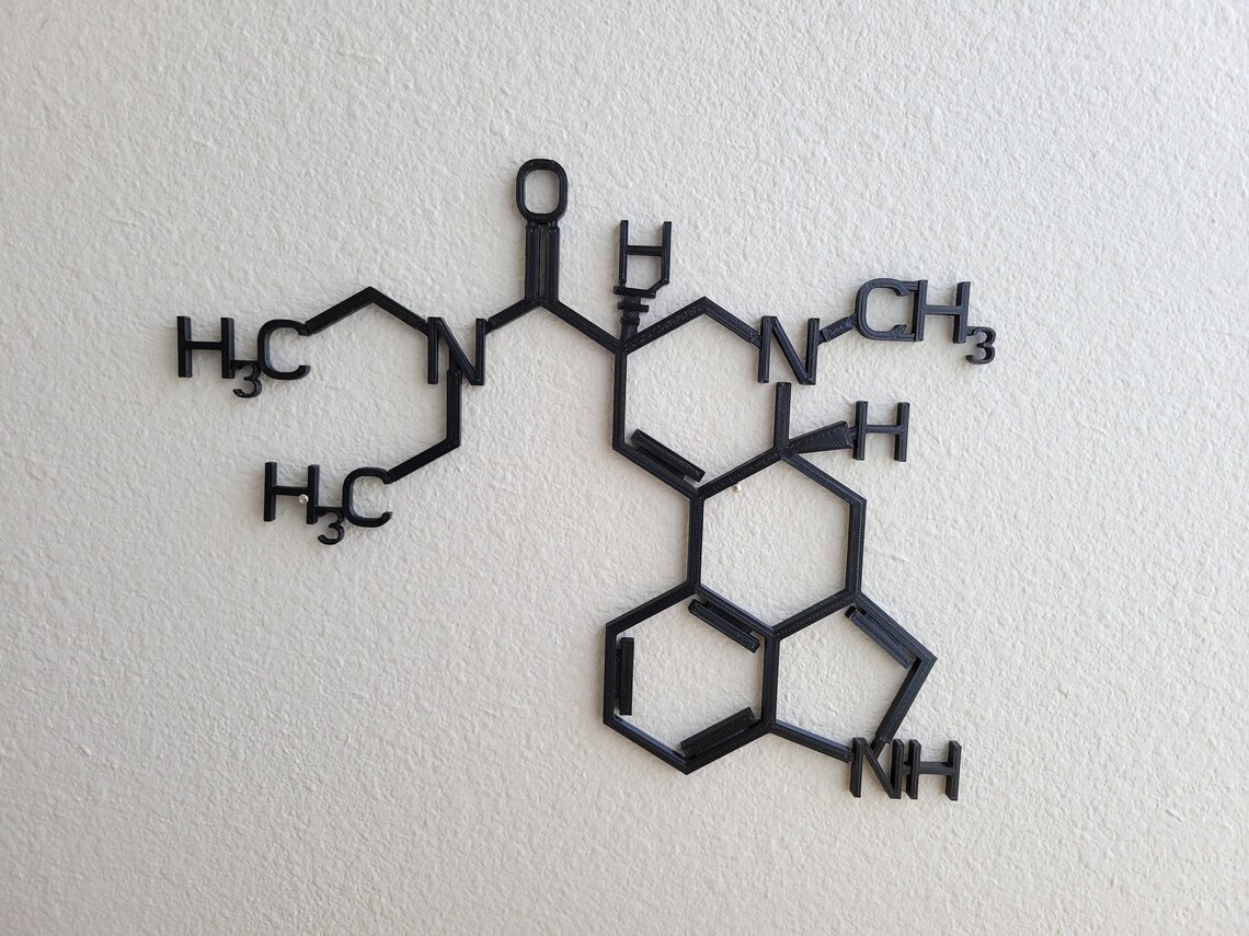 LSD Molecule Wall Decor LSD Molecule Wall Art Chemistry - Etsy