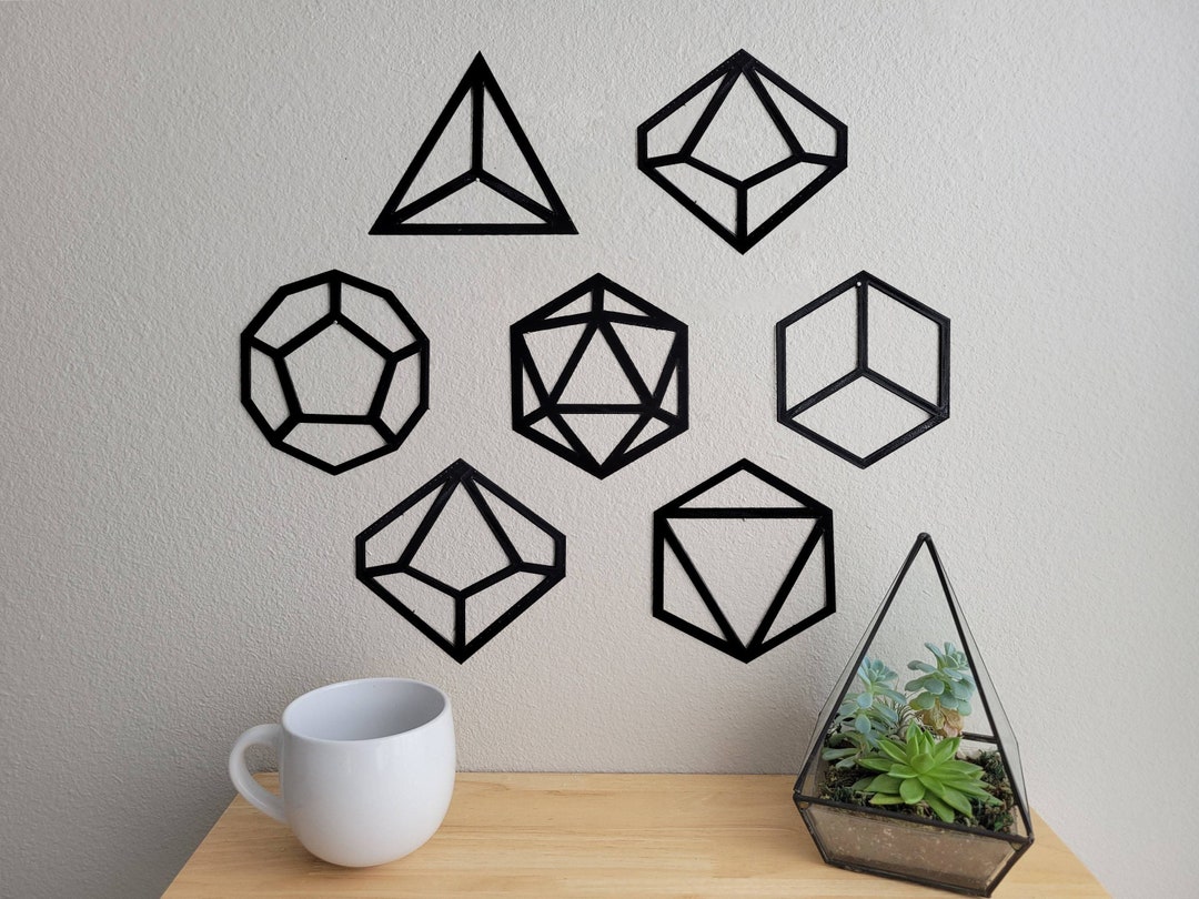 Dice Set Wall Art | Dice Wall Decor | Dungeons Wall Art | RPG Dice Set ...