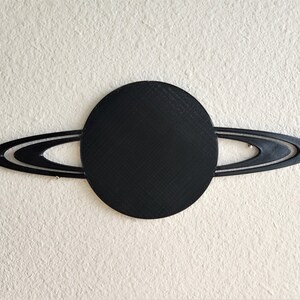 Saturn Wall Art | Planet Silhouette Decor | Outer Space Art | Galaxy ...