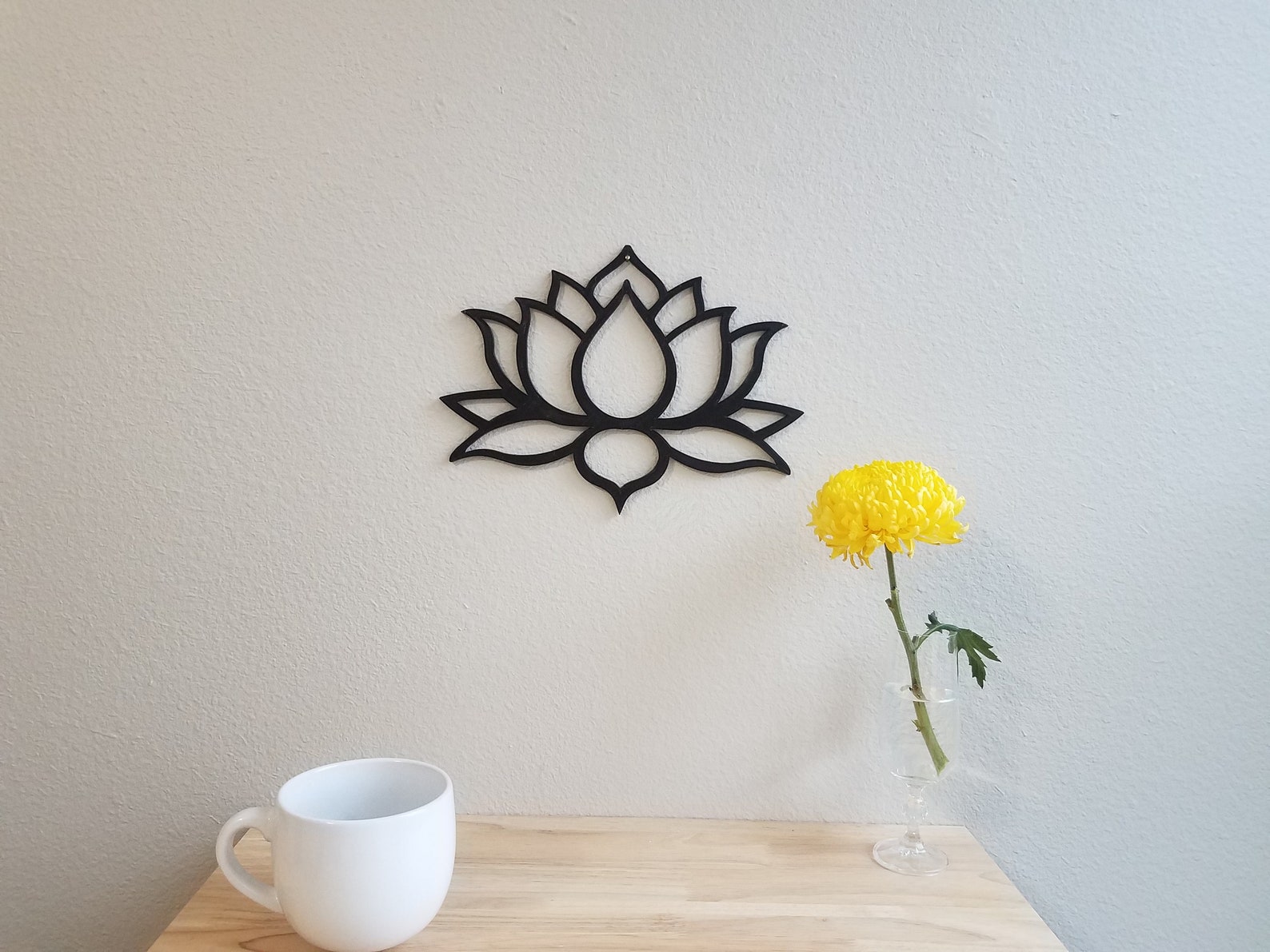 3D Printed Lotus Flower Wall Art | Modern Nature Decor - Etsy
