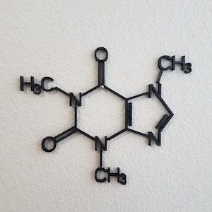 Caffeine Molecule Wall Decor | Caffeine Molecule Wall Art | Coffee ...