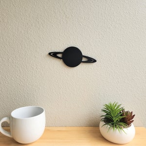 Saturn Wall Art | Planet Silhouette Decor | Outer Space Art | Galaxy ...