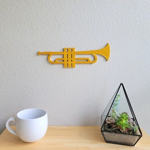 Trumpet Wall Art | Trumpet Silhouette Decor | Musical Wall Art | Cute ...
